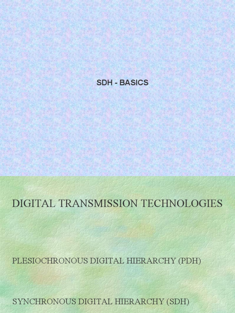 SDH Basics | PDF | Optical Fiber | Computer Network