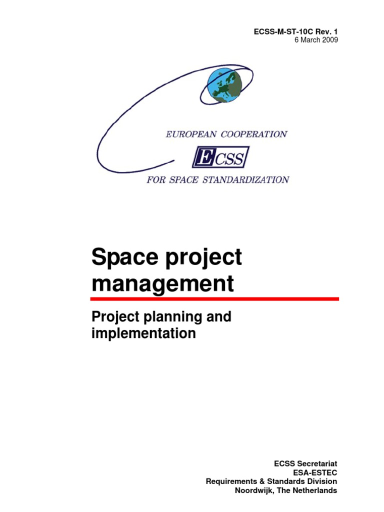 Ecss M ST 10c Rev.1 (6march2009) | PDF | Project Management ...