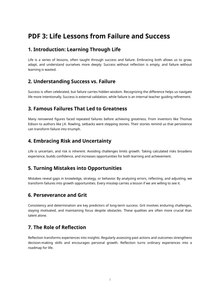 Pdf3 Life Lessons Failure Success | PDF | Grit (Personality Trait ...