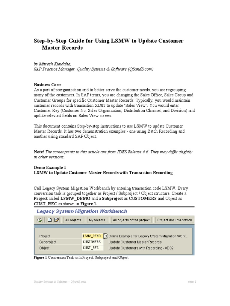 SCM LSMW Stepsonweb | PDF | Icon (Computing) | File Format