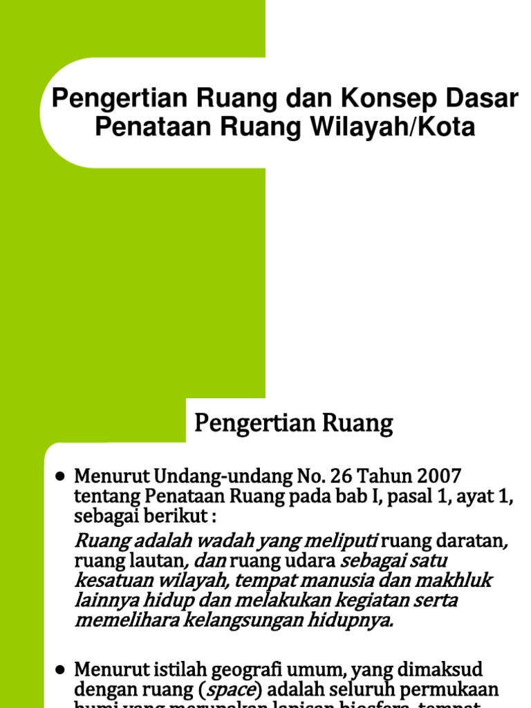 1 - Pengertian Ruang Dan Konsep | PDF