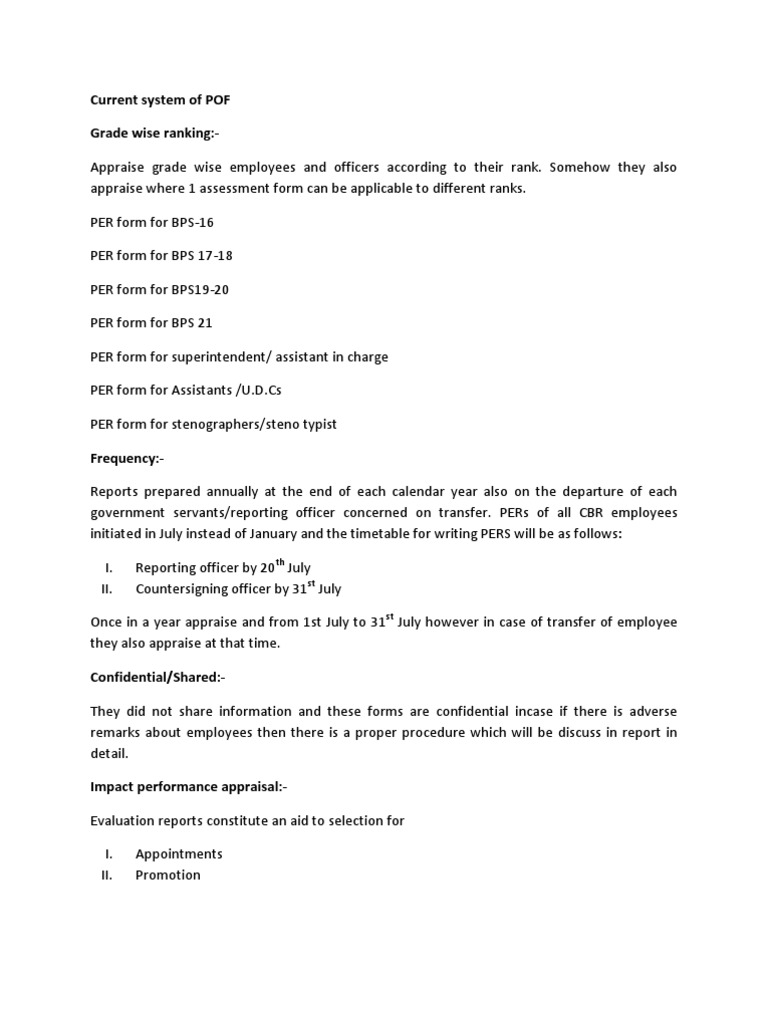 Current System of POF | PDF