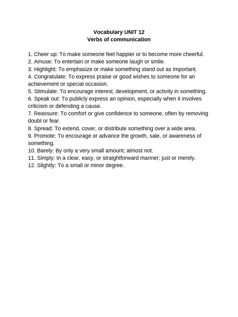 Vocabulary UNIT 12. B2+ | PDF