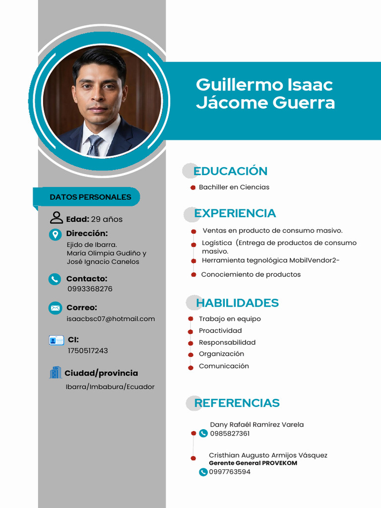 Hoja de Vida-Isaac Jácome | PDF