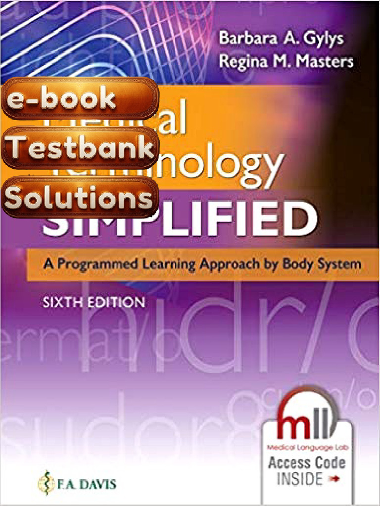 Testbank For Medical Terminology Simplified 6th Edition Programmed ...