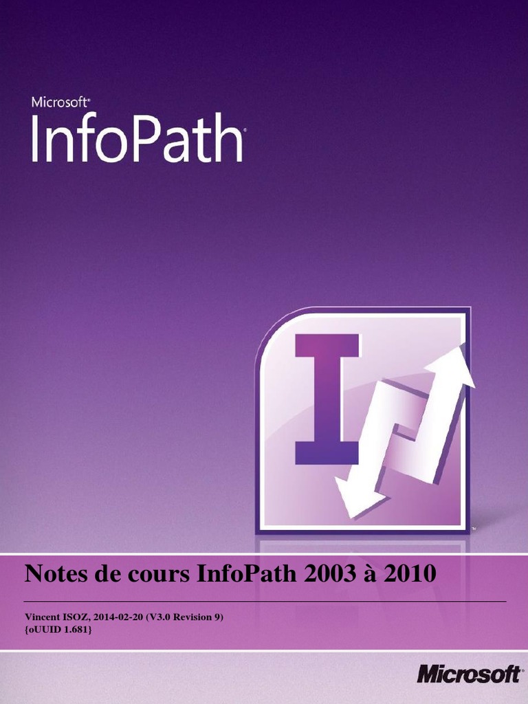 Cours InfoPath 2003-2010 : Guide Complet | PDF | Navigateur Web | Microsoft Office