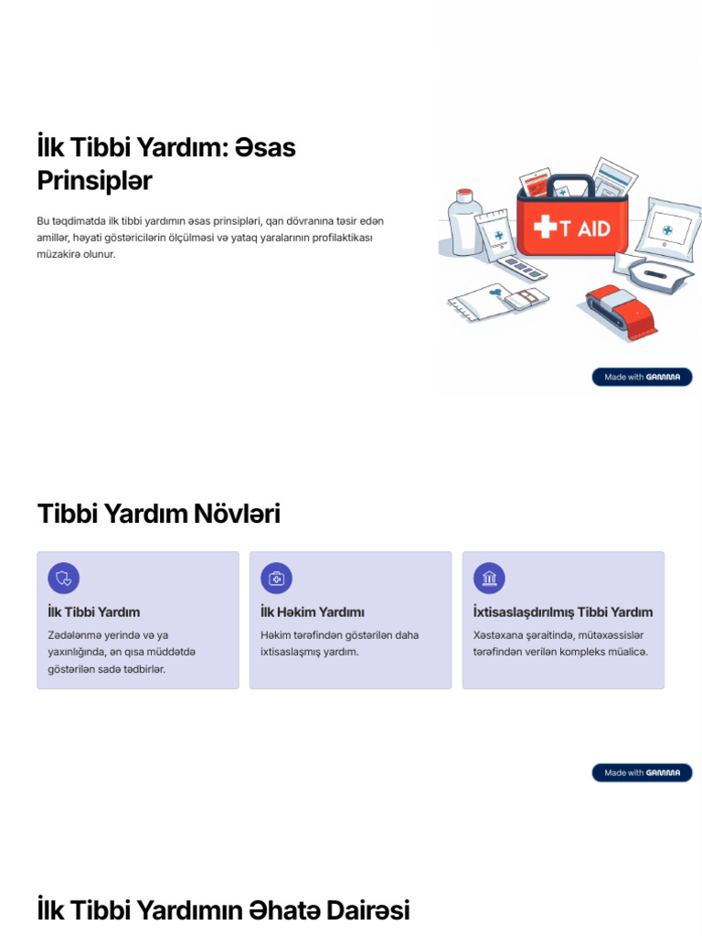 Ilk Tibbi Yardim Esas Prinsipler | PDF