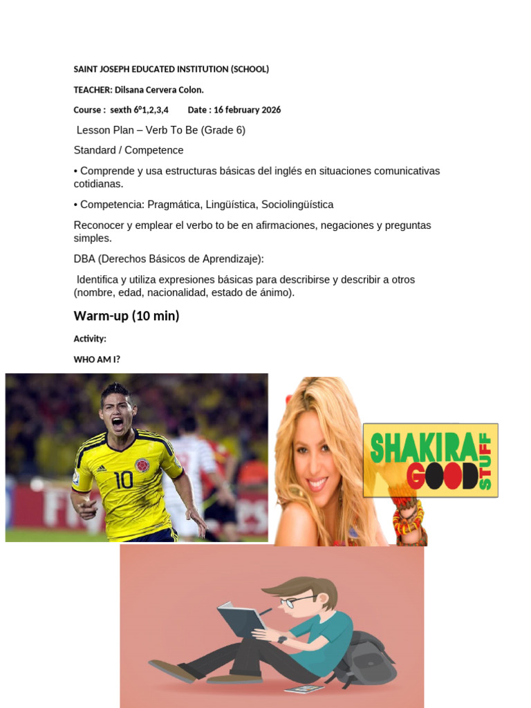 Lesson 2 Sexto 2026 | PDF | Lingüística