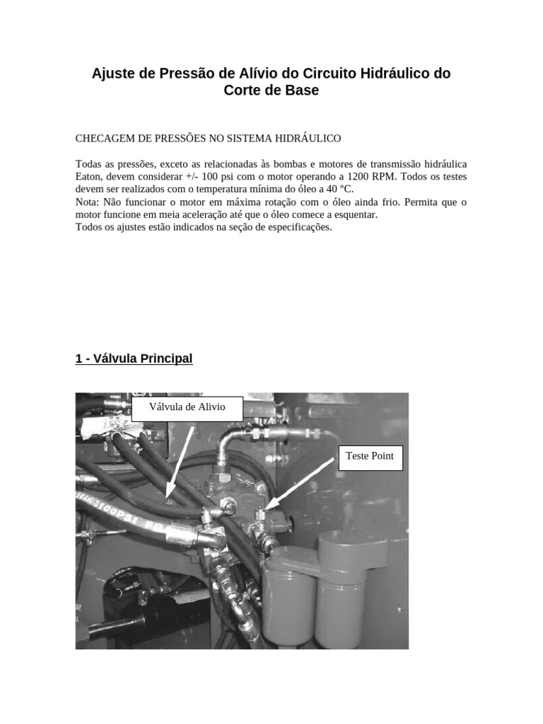 Teste de Pressão Básico AHX e Especificações | PDF | Motores | Pressão