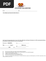 Papua New Guinea Statutory Declaration Form | PDF