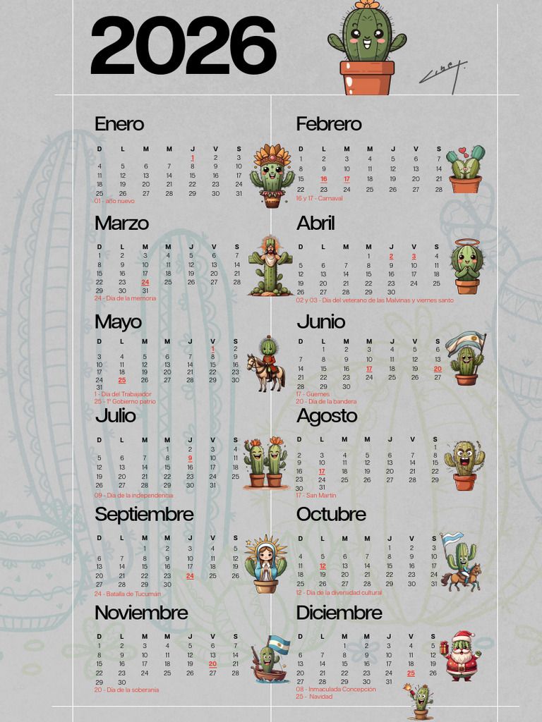Almanaque Argentina 2026 | PDF