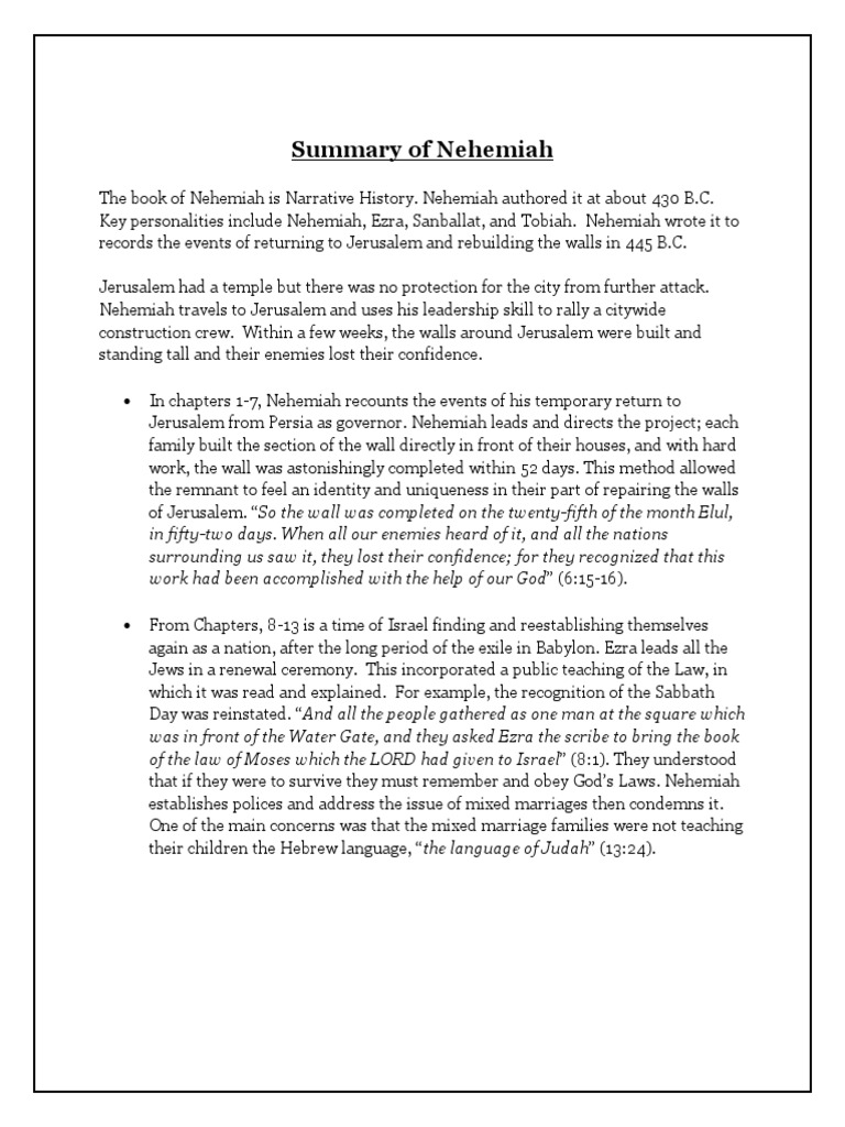 Nehemiah Summary by Jay Smith (Ebook) - Read free for 30 days