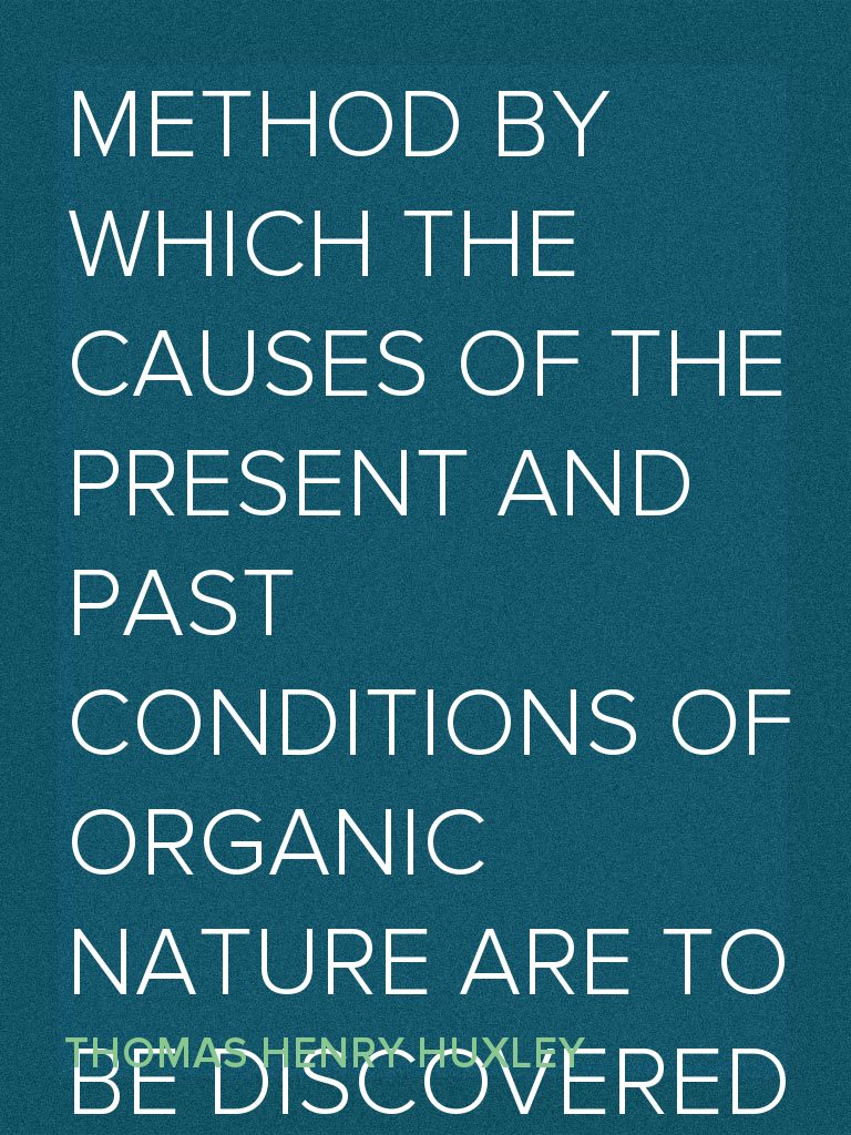 Method By Which the Causes of the Present and Past Conditions of ...