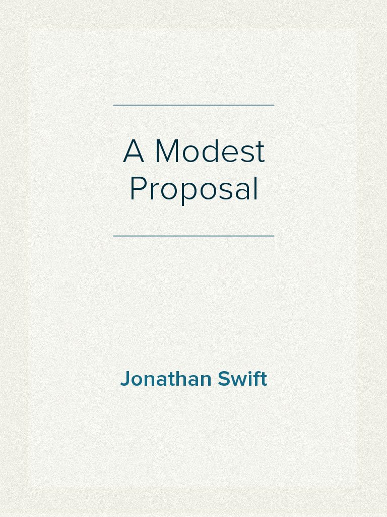 A Modest Proposal by Jonathan Swift (Ebook) - Read free for 30 days