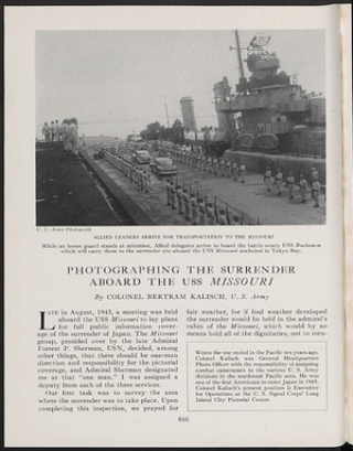 Photographing the Surrender Aboard the USS Missouri | U.S. Naval Institute