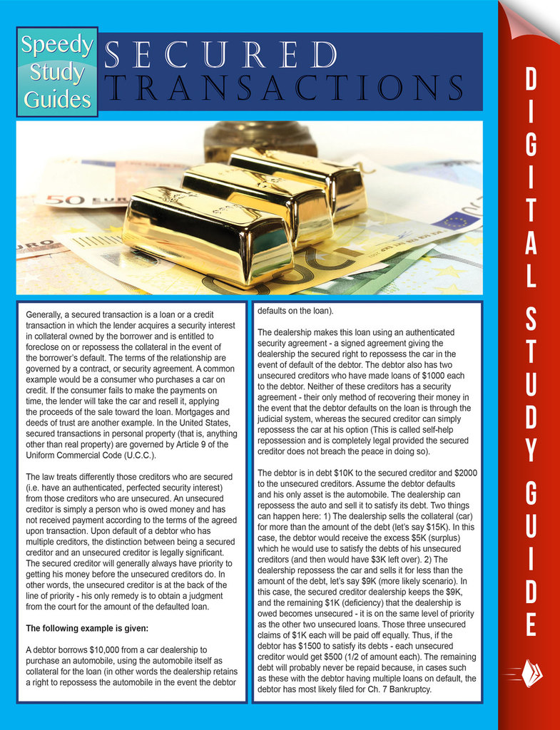 Secured Transactions (Speedy Study Guides) by Speedy Publishing - Ebook ...