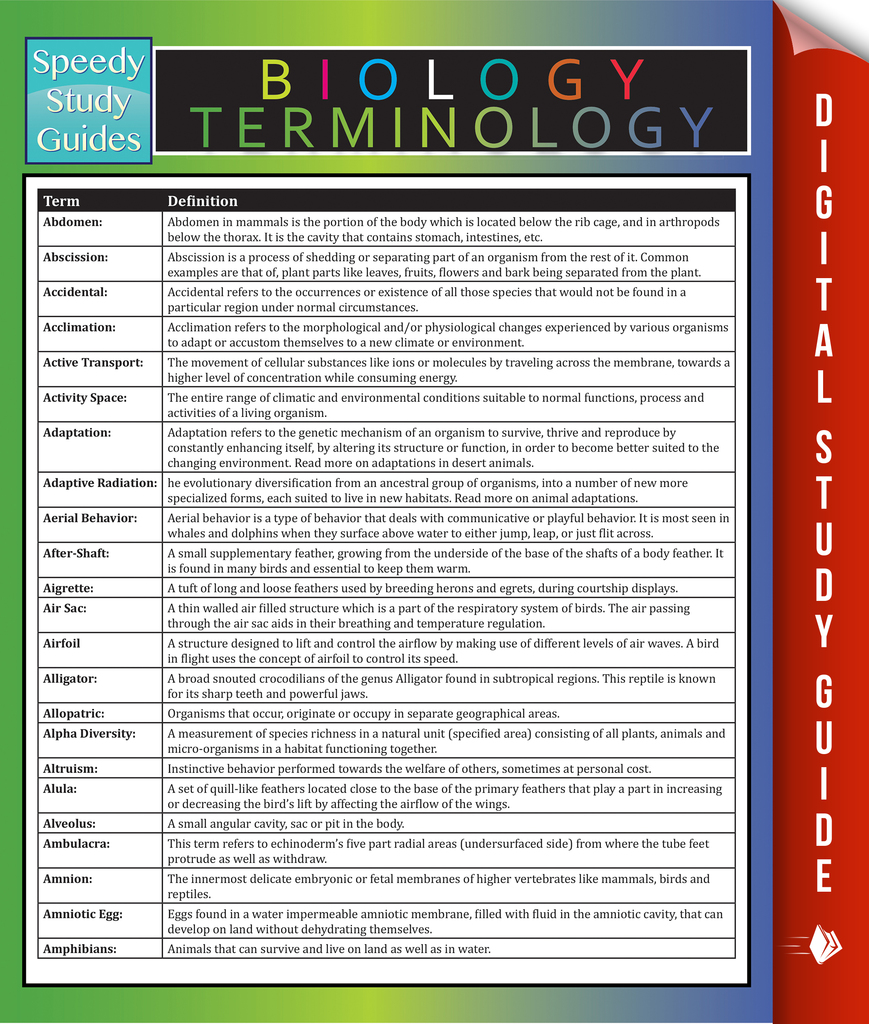Read Biology Terminology Online by Speedy Publishing | Books