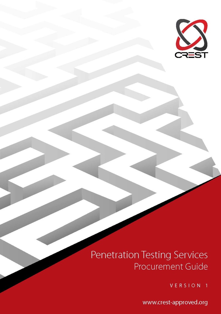 Penetration Testing Services Procurement Guide by CREST (Ebook) - Read ...