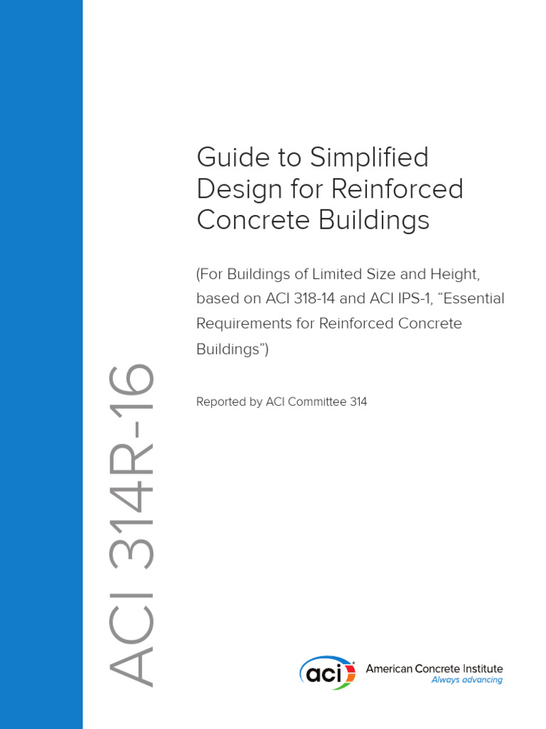 ACI 314R-16: Guide to Simplified Design for Reinforced Concrete ...