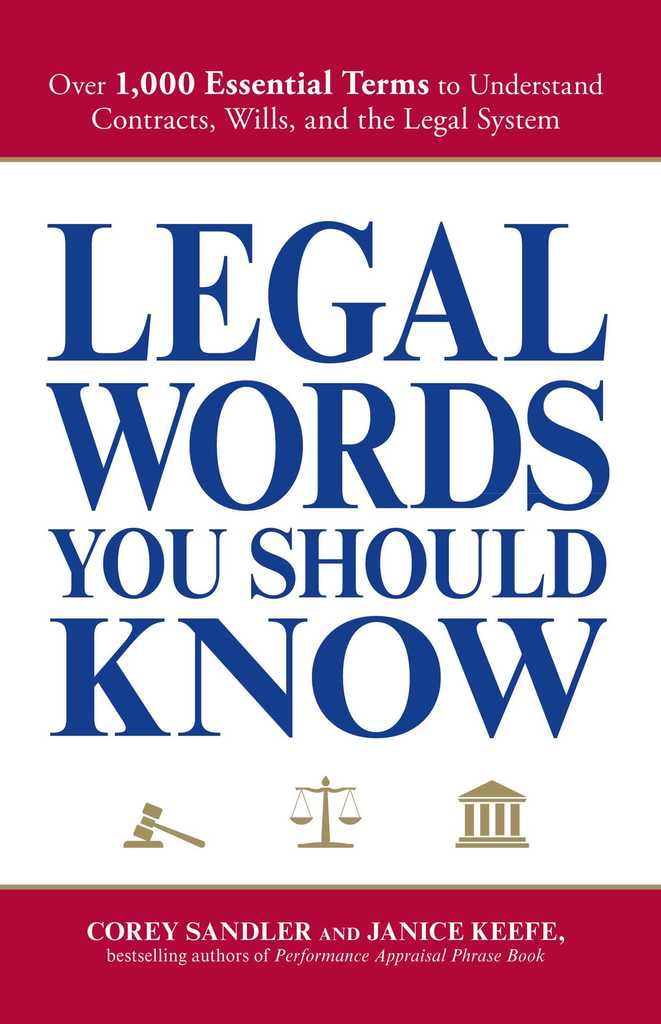 Legal Words You Should Know by Corey Sandler, Janice Keefe - Ebook ...