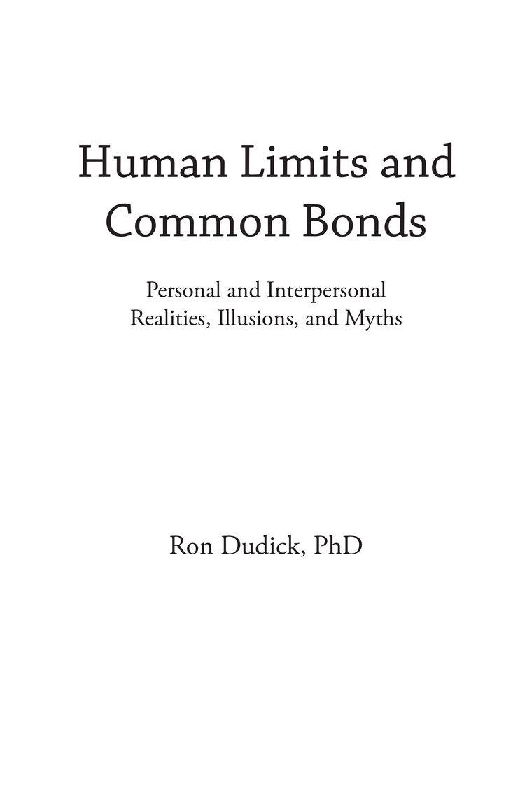 Human Limits and Common Bonds by Ron Dudick (Ebook) - Read free for 30 days