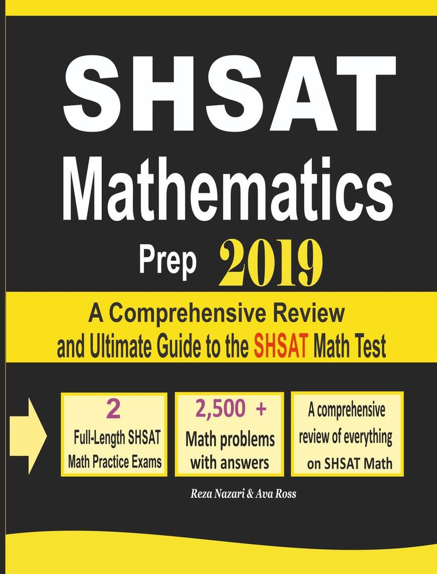 SHSAT Mathematics Prep 2019: A Comprehensive Review and Ultimate Guide ...