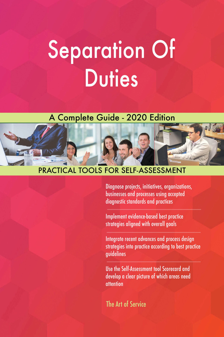 Separation Of Duties A Complete Guide - 2020 Edition by Gerardus ...