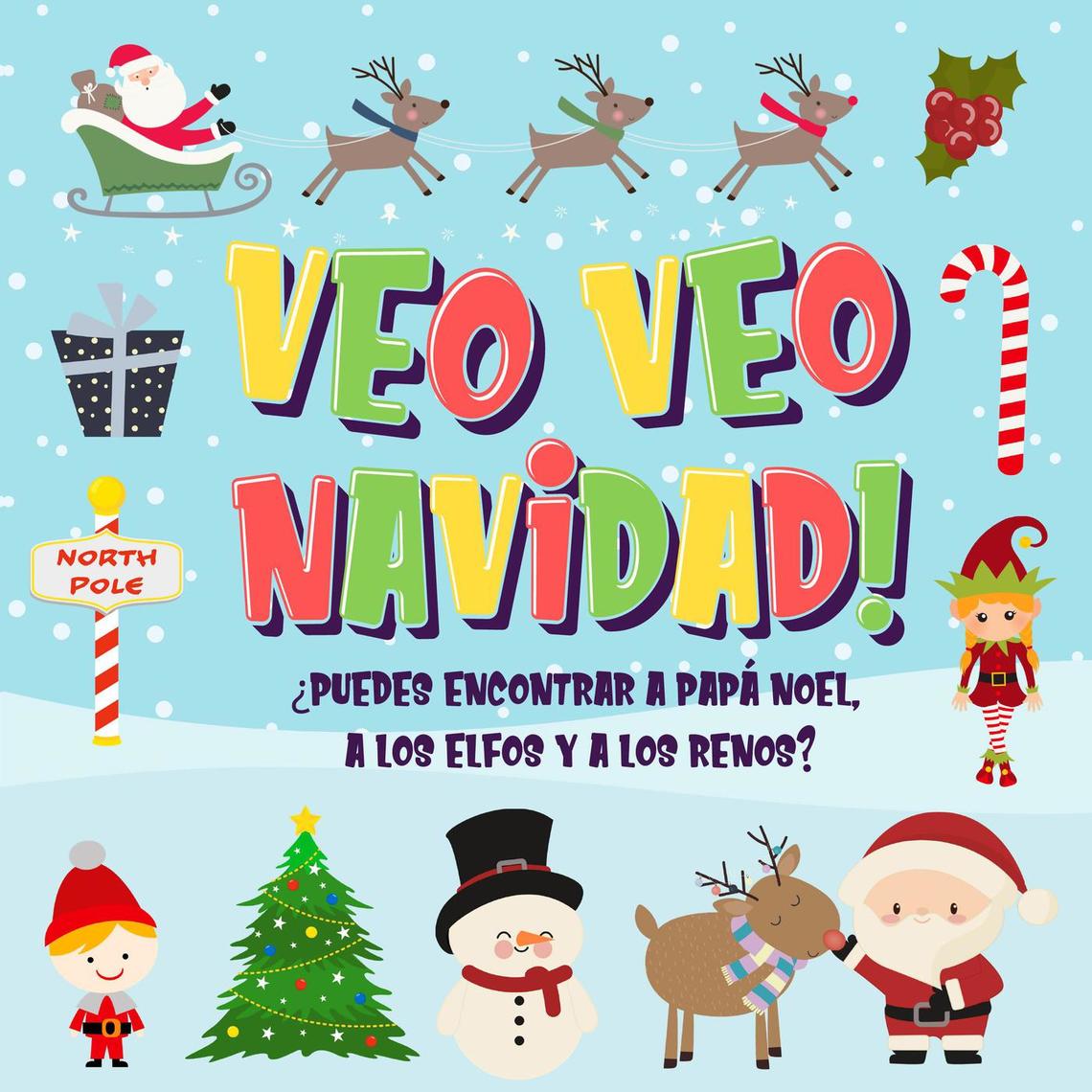 Veo Veo - Navidad! ¿Puedes Encontrar a Papá Noel, a los Elfos y a los ...