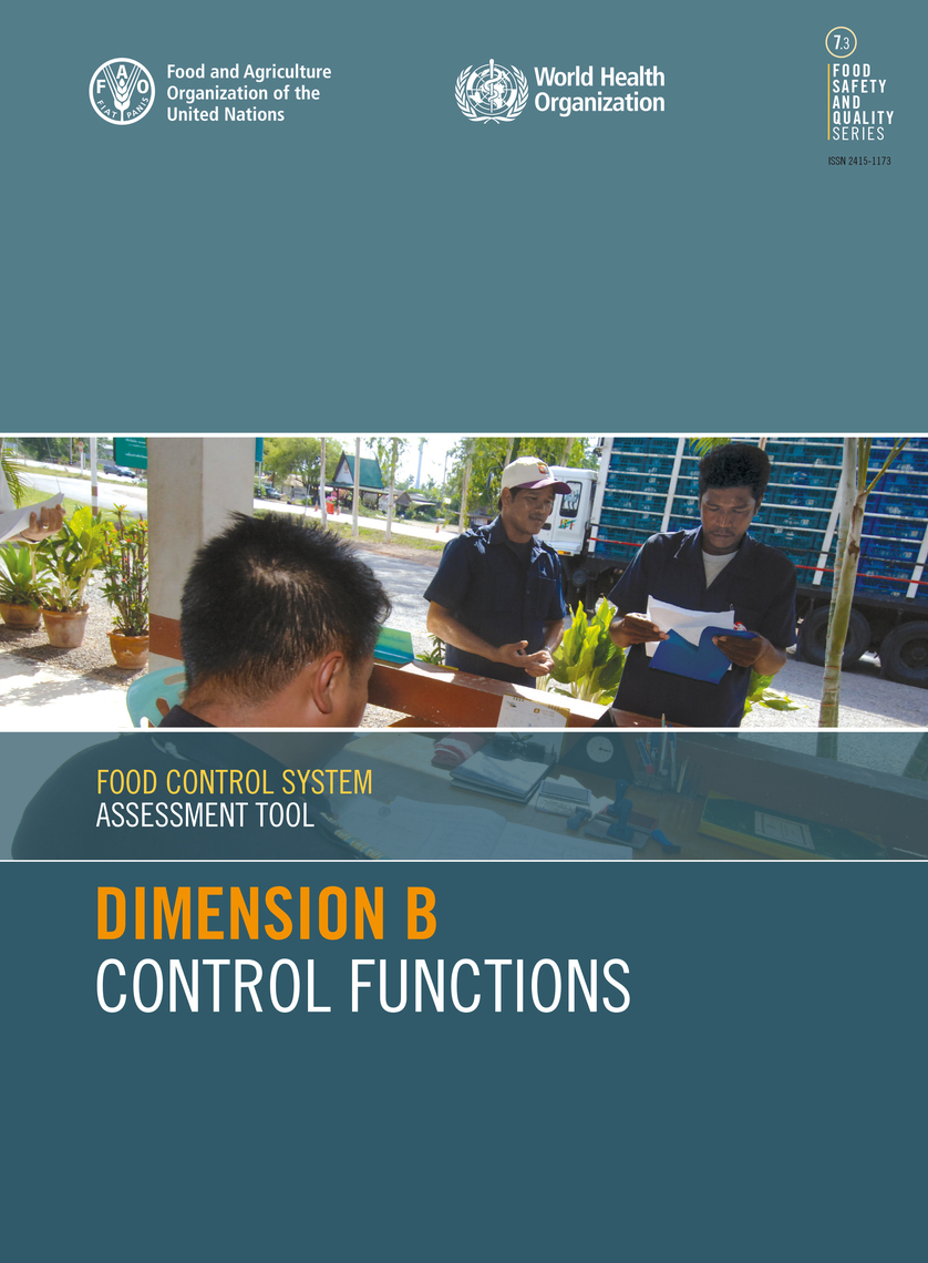 Food Control System Assessment Tool: Dimension B – Control Functions by ...