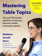 Table Topics Master Script PDF | PDF | Question | Semiotics