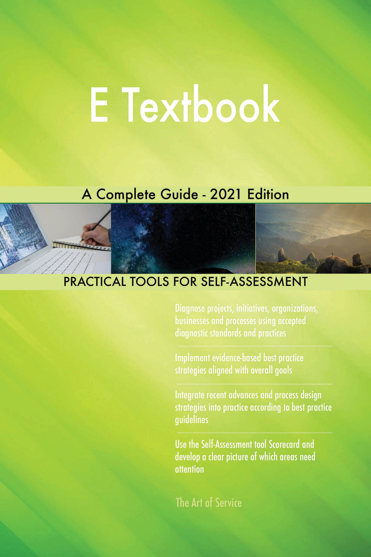 E Textbook A Complete Guide - 2021 Edition by Gerardus Blokdyk (Ebook ...