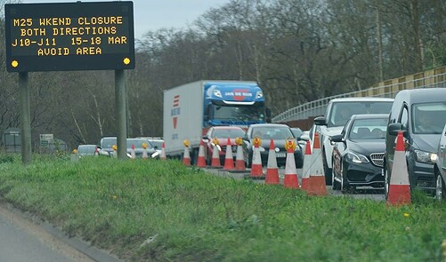 Miles Of Gridlock As Stretch Of M25 Closed For First Time Ever - The ...