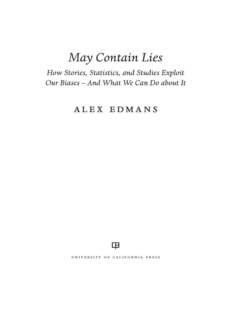 May Contain Lies by Alex Edmans (Ebook) - Read free for 30 days