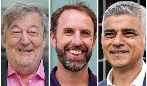 Stephen Fry, Gareth Southgate and Sadiq Khan knighted in New Year ...