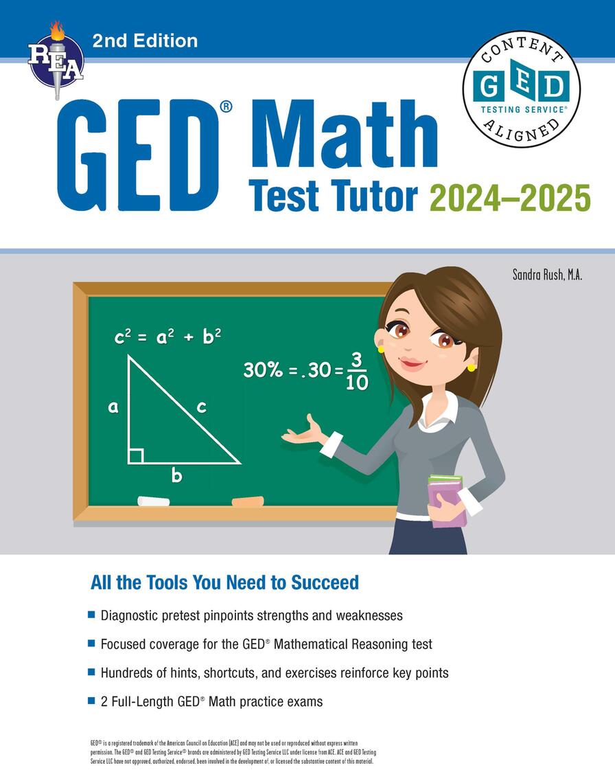 GED Math Test Tutor, For the 2024-2025 GED Test by Sandra Rush (Ebook ...