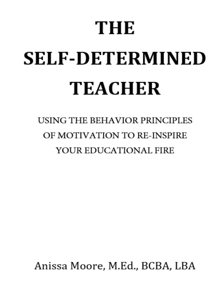 The Self-Determined Teacher by Anissa Moore (Ebook) - Read free for 30 days