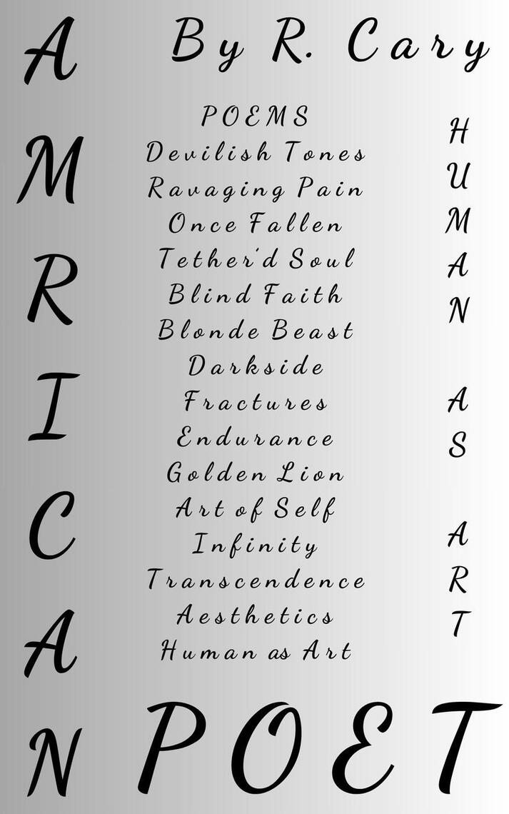 Amrican Poet Human as Art by R. Cary (Ebook) - Read free for 30 days